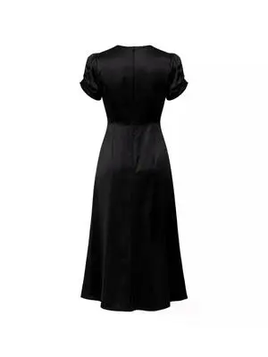 N°21 Ruching Short-sleeve Midi Dress - Black