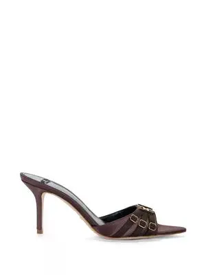 Elisabetta Franchi Leather High Heel Sandals - Brown
