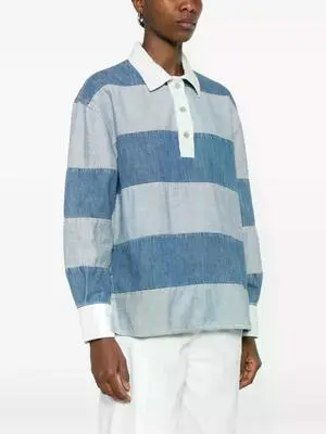 Closed Striped Polo Top