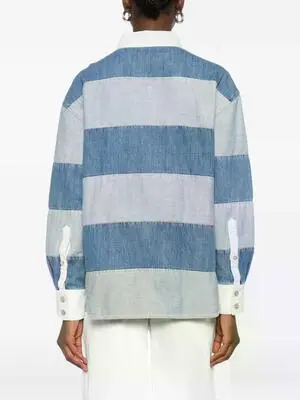 Closed Striped Polo Top