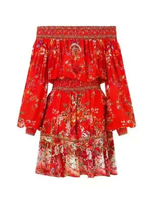 Camilla Olé Olé Off-shoulder Mini Dress - Red