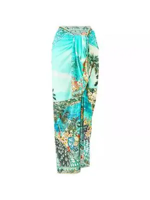 Camilla Multi Wear Long Sarong - Blue
