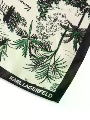 Karl Lagerfeld Graphic Print Border Scarf