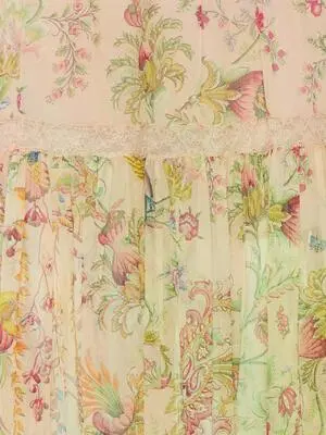 Etro Floral Print Skirt - Neutrals