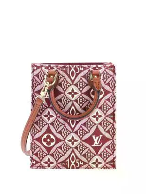 LOUIS VUITTON Louis Vuitton Petit Sac Plat Bag Limited Edition Since 1854 Monogram Jacquard Red