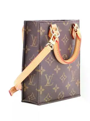 LOUIS VUITTON Petit Sac Plat Monogram Canvas Crossbody Bag