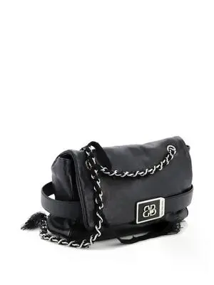 Balenciaga Modu Chain Flap Leather Shoulder Bag