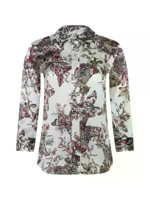 L'Agence Dani Floral Blouse - White