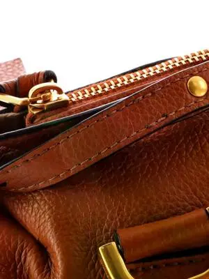 Chloé Marcie Leather Medium Satchel - Brown