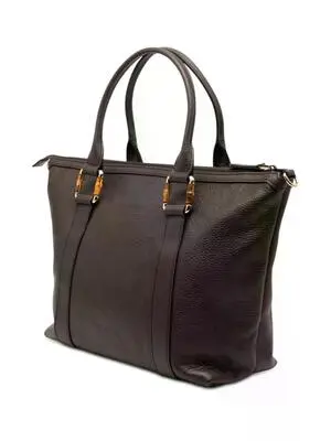 Gucci Leather Bamboo Satchel