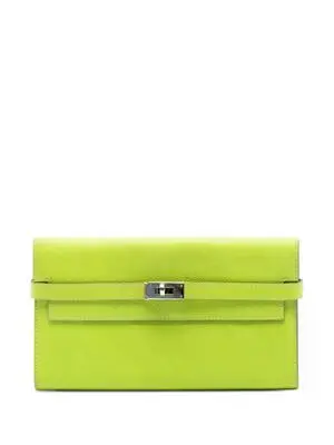 Hermès 2012 Chevre Mysore Vero Kelly Longue Wallet - Green