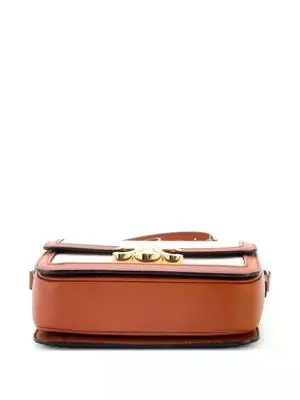 Celine Triomphe Teen Crossbody Bag Canvas With Leather - Brown