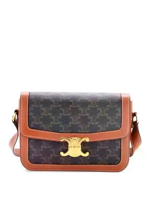 Celine Triomphe Coated Canvas Medium Shoulder Bag