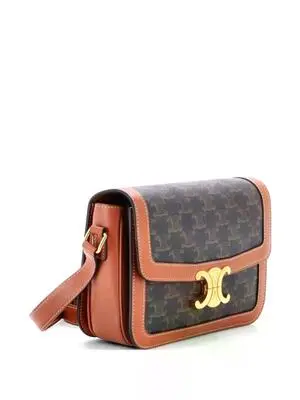 Celine Triomphe Coated Canvas Medium Shoulder Bag