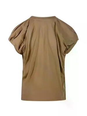 NUDE Gathered T-shirt - Neutrals