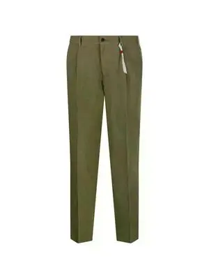 SANTANIELLO Irno Pleated Trousers - Green