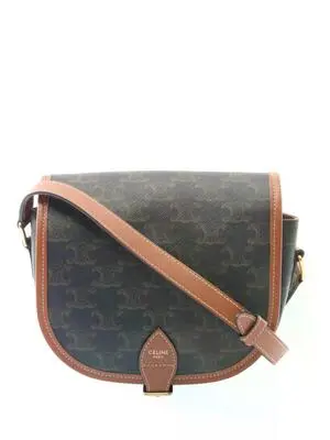 Celine 2021-2026 Medium Triomphe Coated Canvas Folco Crossbody Bag