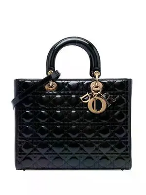 Dior 2012 Large Patent Cannage Lady Satchel