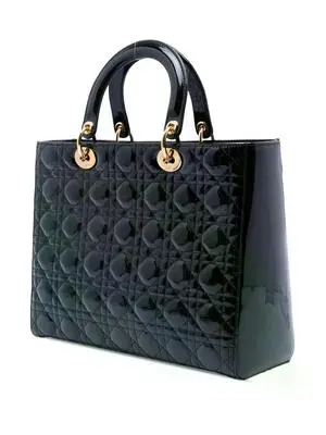 Dior 2012 Large Patent Cannage Lady Satchel