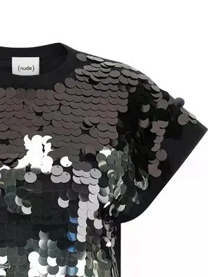 NUDE Sequin T-shirt - Black