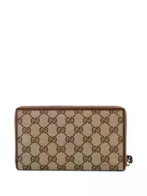 Balenciaga X Gucci The Hacker Project Neo Classic Zip Wallet Gg Canvas Long Small Wallets