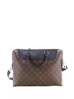 LOUIS VUITTON Porte-documents Jour Nm Bag Macassar Monogram Canvas - Black