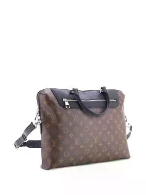 LOUIS VUITTON Porte-documents Jour Nm Bag Macassar Monogram Canvas - Black
