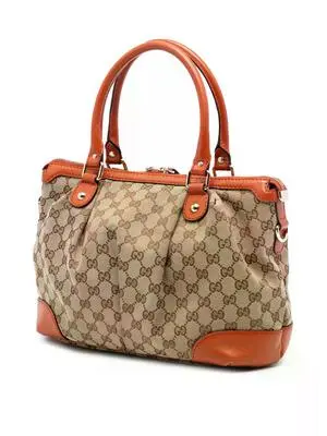 Gucci Gg Canvas Sukey Satchel - Orange