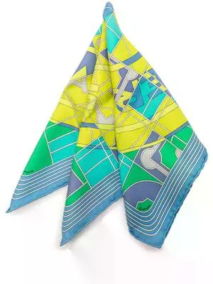 Hermès Sport Pocket Square Silk Handkerchief - Blue