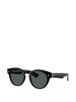 Oliver Spencer Round-frame Sunglasses - Black