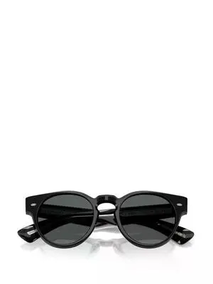 Oliver Spencer Round-frame Sunglasses - Black