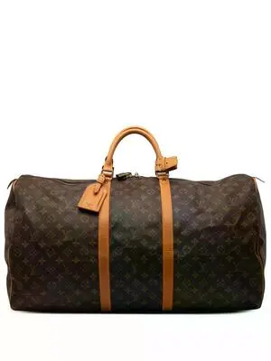 LOUIS VUITTON 1992 Monogram Keepall 60 Travel Bag - Brown