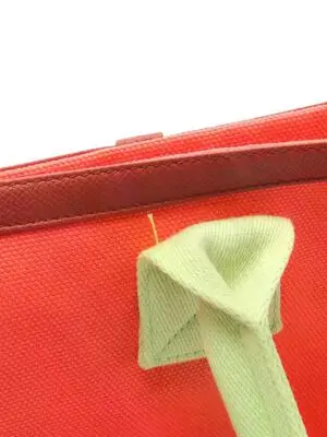 Hermès 1990-2010 Toile Petit H Socabas Tote Bag - Red
