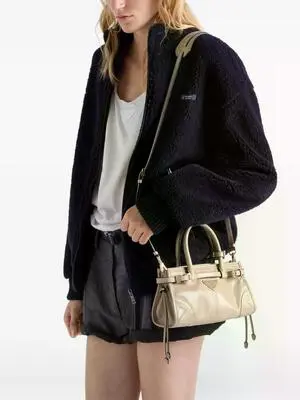 Prada Bonnie Leather Mini Handbag - Neutrals