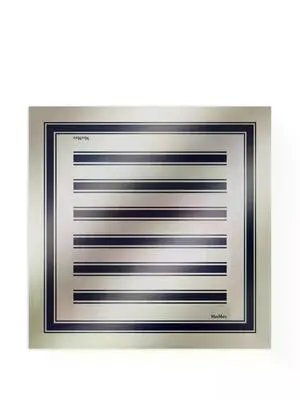 Max Mara Mxaafa Striped Silk Scarf - Neutrals