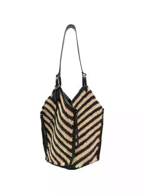 Isabel Marant Étoile Tampa Striped Shoulder Bag - Black