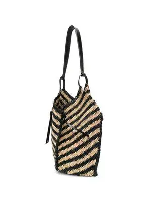 Isabel Marant Étoile Tampa Striped Shoulder Bag - Black