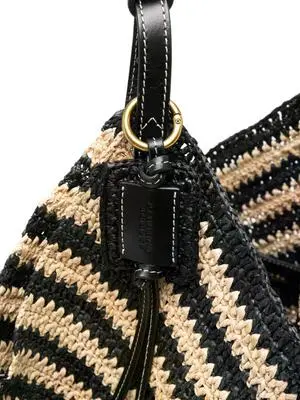 Isabel Marant Étoile Tampa Striped Shoulder Bag - Black