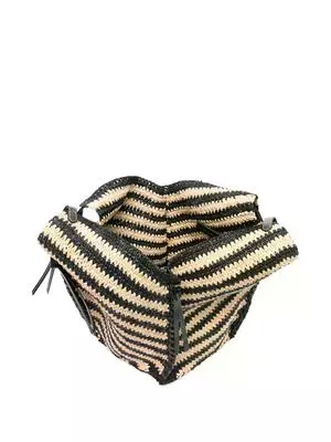 Isabel Marant Étoile Tampa Striped Shoulder Bag - Black