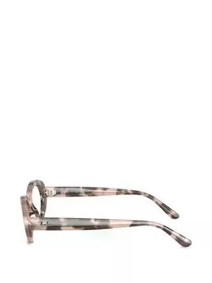 Ray-ban Oval-frame Glasses - Neutrals