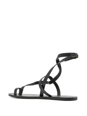 Manebí Strap Flat Sandals - Black
