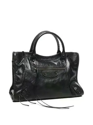 Balenciaga Medium Le City Leather Tote Bag - Black