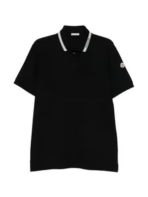 Moncler Logo Collar Polo Shirt