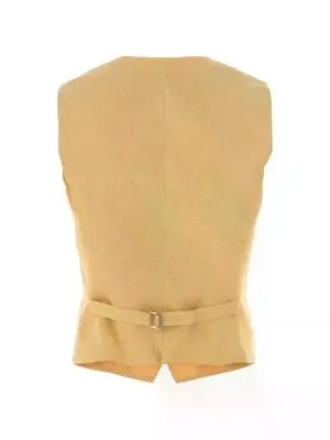 Max Mara Button Detailed Waistcoat - Neutrals