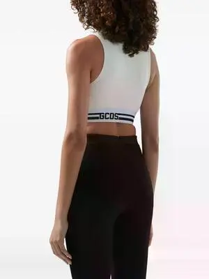 Gcds Logo Detail Crop Top - White