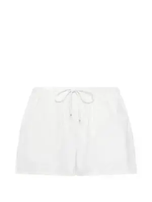 Thom Browne Drawstring Stripe Shorts - White