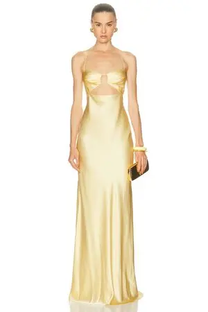 THE SEI Cut Out Bias Gown - Custard