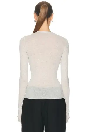 SKIMS Sheer Cotton Long Sleeve Tee