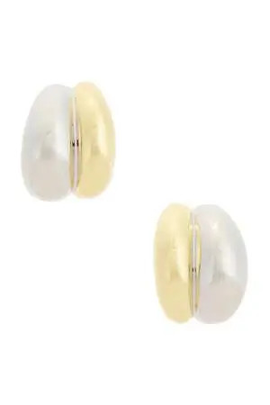 JENNIFER FISHER Chavez Micro Huggie Earrings - Two Tone