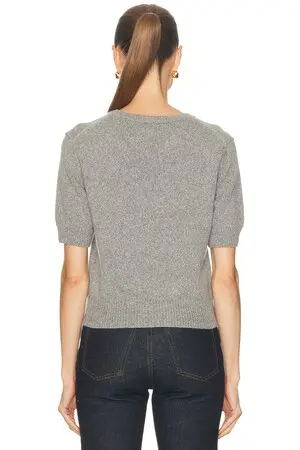 Khaite Jas Cropped Cashmere Sweater - Fog